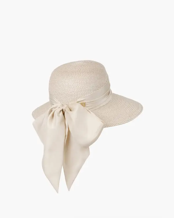 Eric Javits Loulou Raffia Straw Sun Hat - Cream