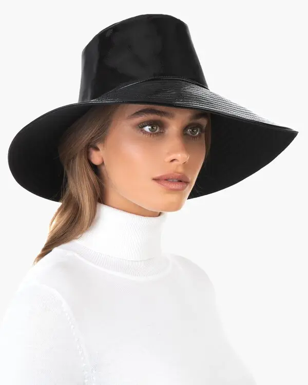 Eric Javits Driptidoo Wide Brim Rain Hat - Originalblack