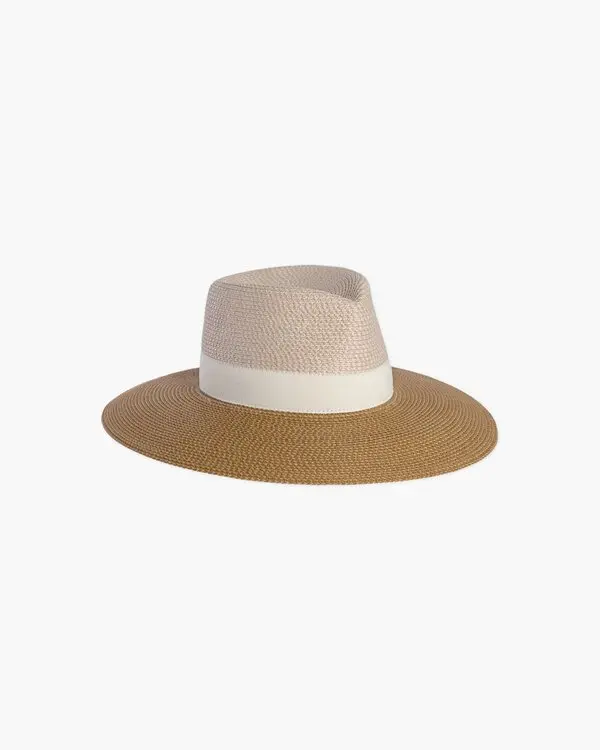 Eric Javits Lady Daphne Two-tone Fedora Hat - Cream/natural