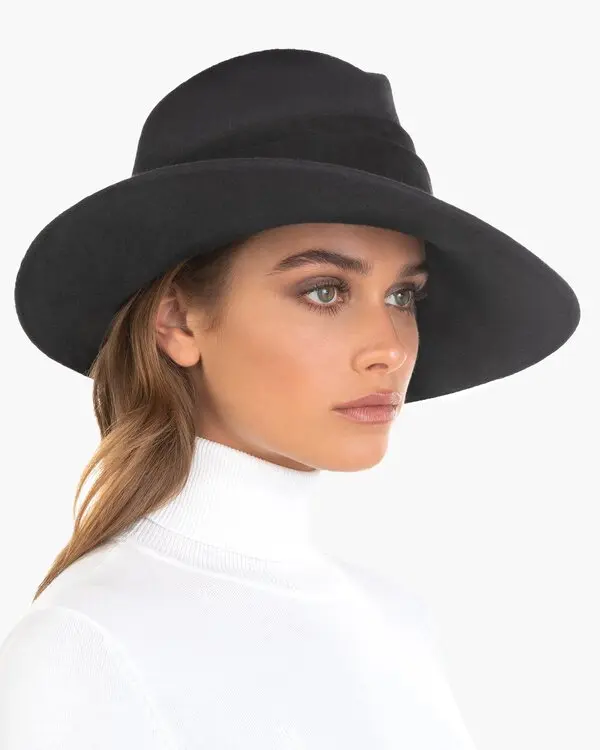 Eric Javits L'avenue Wool Felt Fedora Hat - Chocolate