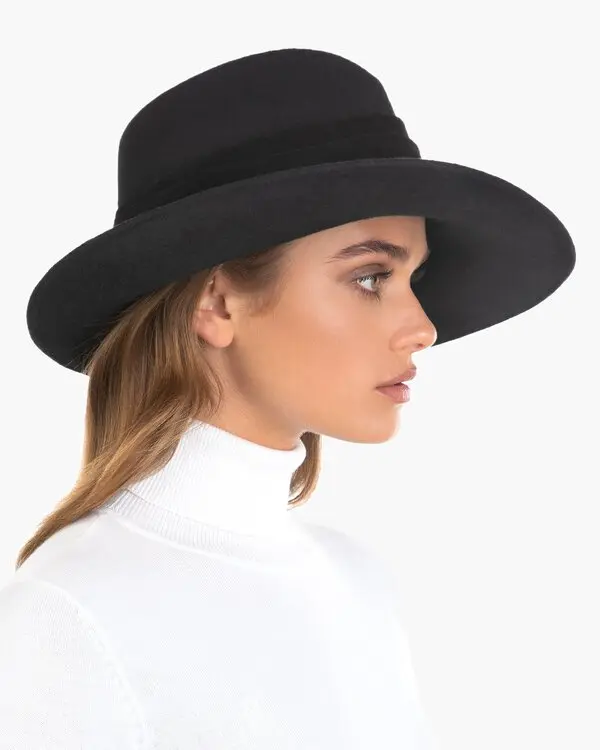 Eric Javits L'avenue Wool Felt Fedora Hat - Chocolate