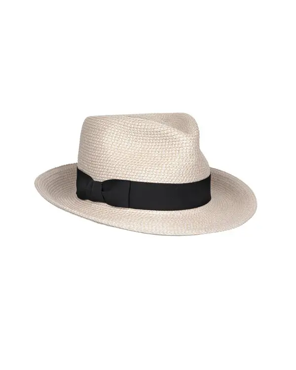 Eric Javits Upf 50+ Raffia Fedora - Cream/black