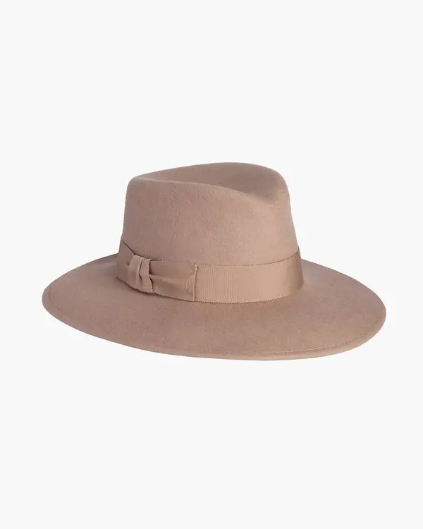 Eric Javits Wool Zora Felt Fedora Hat - Almondine