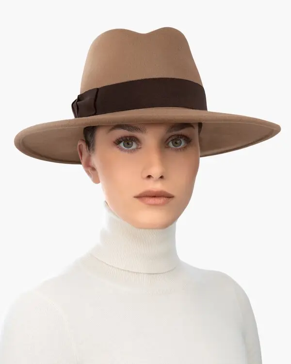 Eric Javits Wool Felt Fedora Hat - Chestnut