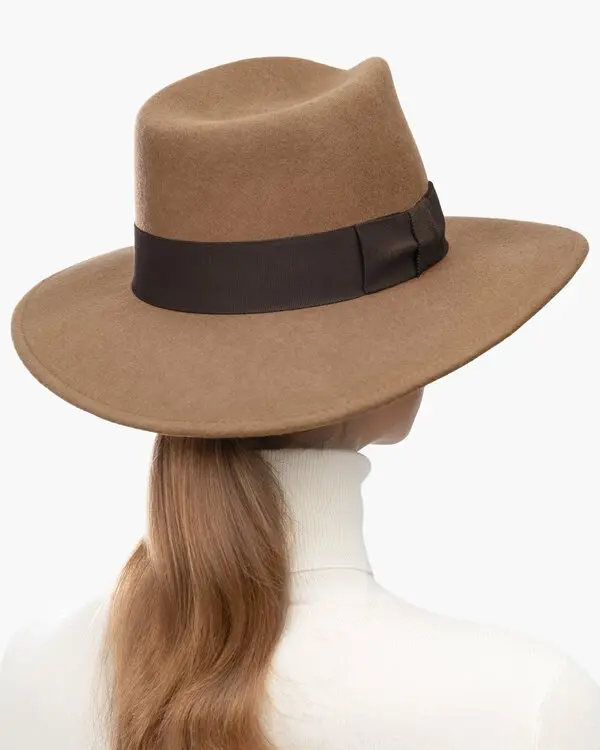 Eric Javits Wool Felt Fedora Hat - Chestnut