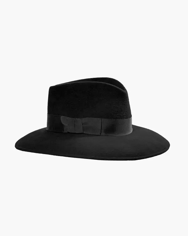 Eric Javits Wool Zora Felt Fedora Hat - Originalblack