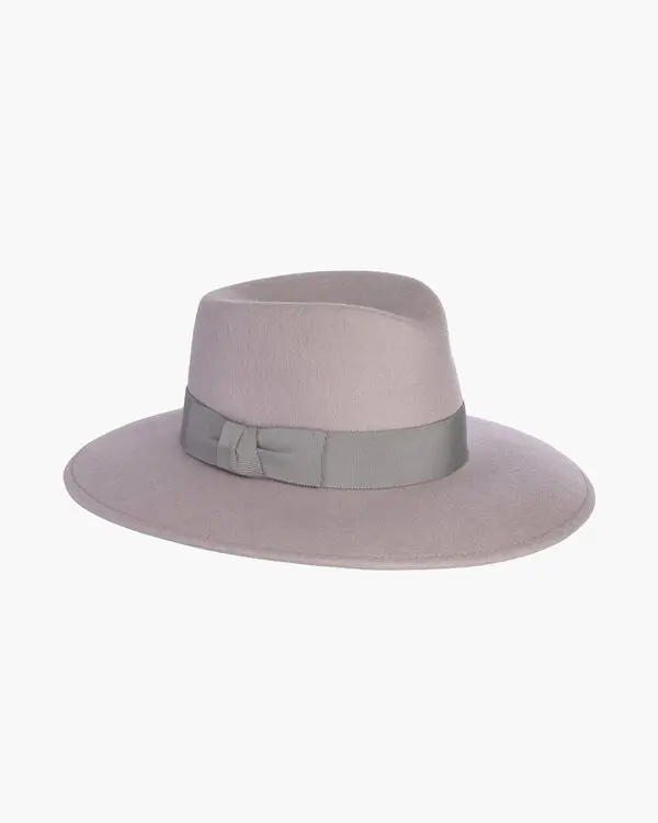 Eric Javits Wool Zora Felt Fedora Hat - Pearl Gray