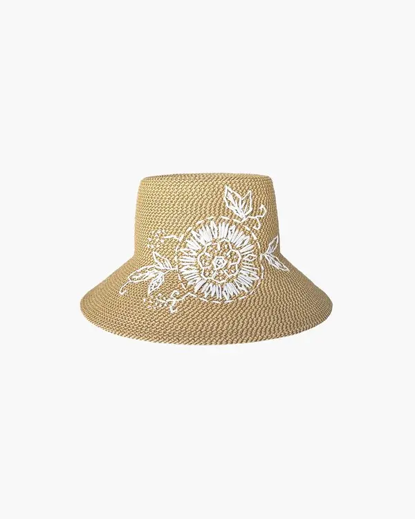 Eric Javits Toulon Bucket Hat - Peanut White