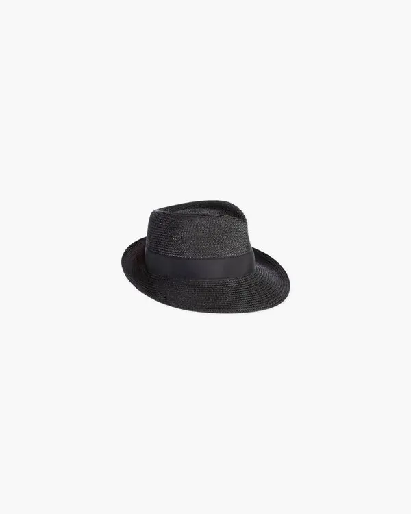 Eric Javits Squishee Classic Fedora Straw Hat - Originalblack