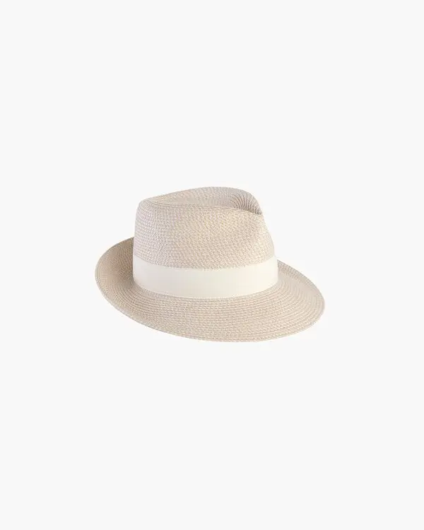 Eric Javits Squishee Classic Fedora Straw Hat - Originalcream