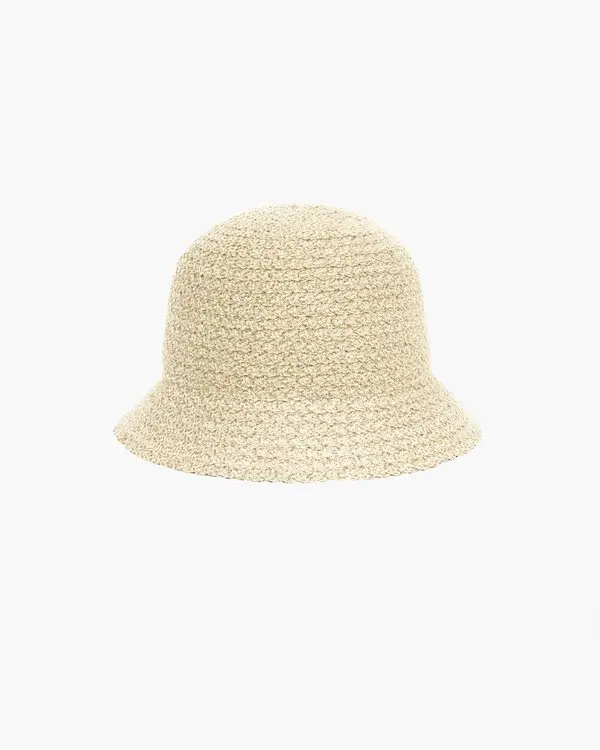 Eric Javits Shenia Pith Cloche Hat - Nude Gold