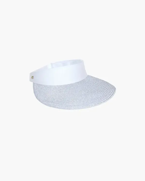 Eric Javits Champ Ii Visor - Ice/metallic Silver