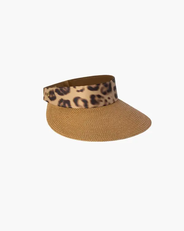 Eric Javits Champ Ii Visor - Natural/jaguar