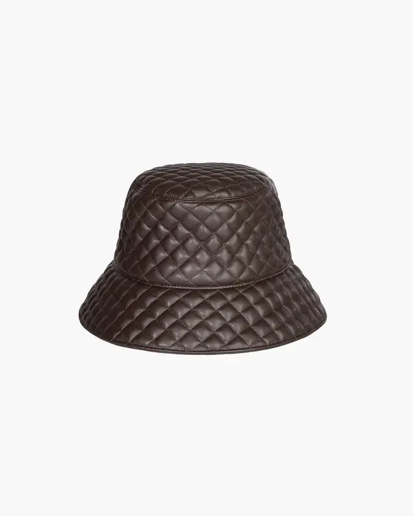 Eric Javits Quilted Bucket Hat - Chocolate