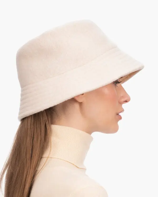 Eric Javits Wool Bucket Hat - Soft Cream