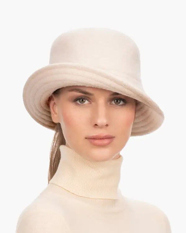Eric Javits Wool Bucket Hat - Soft Cream