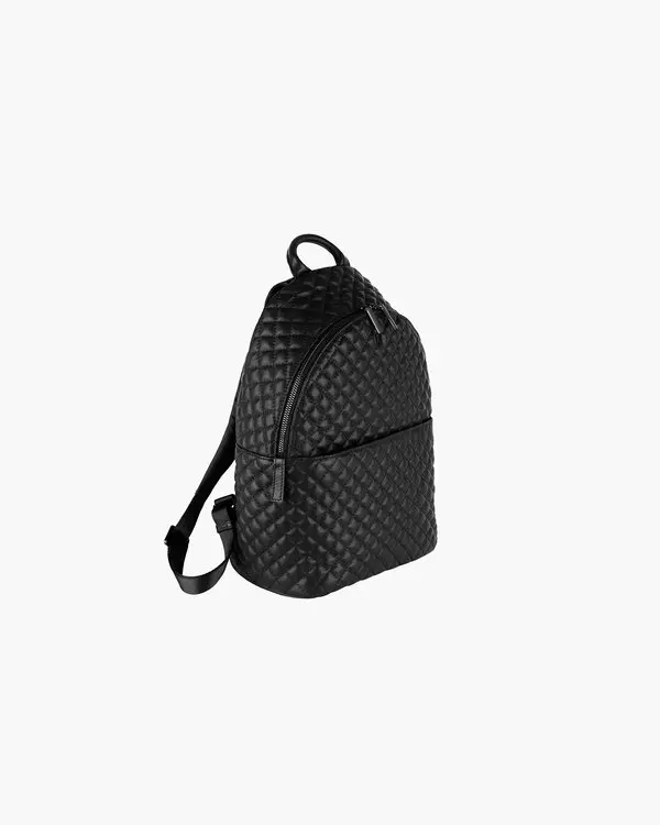 Eric Javits Quilted Leather Backpack - Black