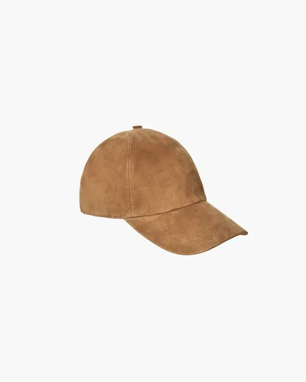 Eric Javits Suede Baseball Cap - Camel