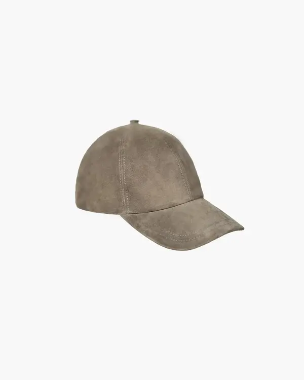 Eric Javits Suede Baseball Cap - Cement