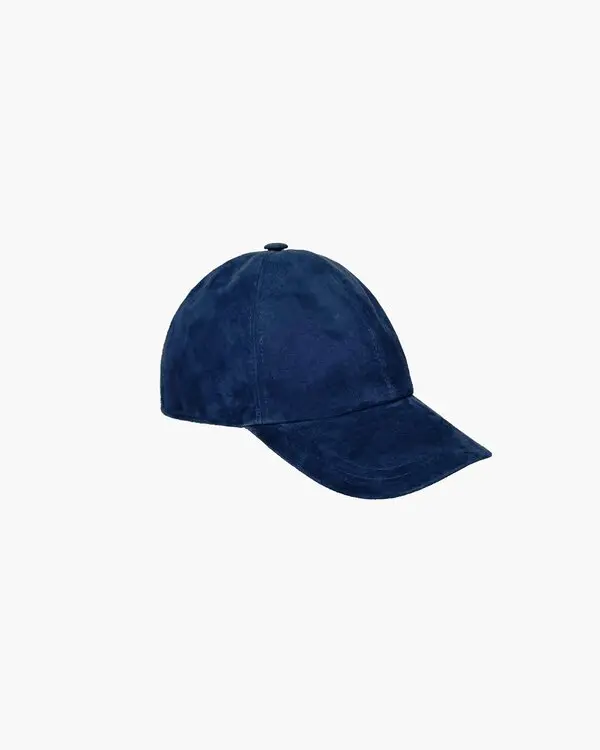 Eric Javits Suede Baseball Cap - Navy