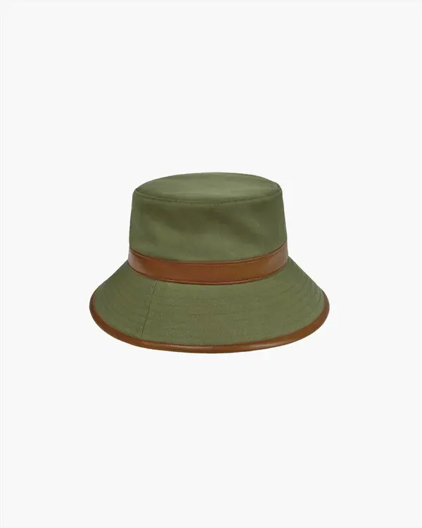 Eric Javits Petra Rain Bucket Hat - Loden/saddle