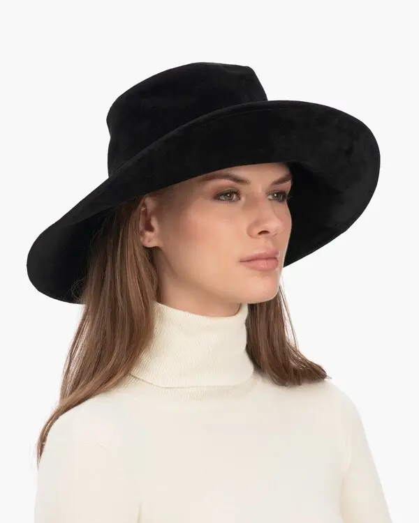 Eric Javits Water-repellent Calf Suede Floppy Hat - Tabac