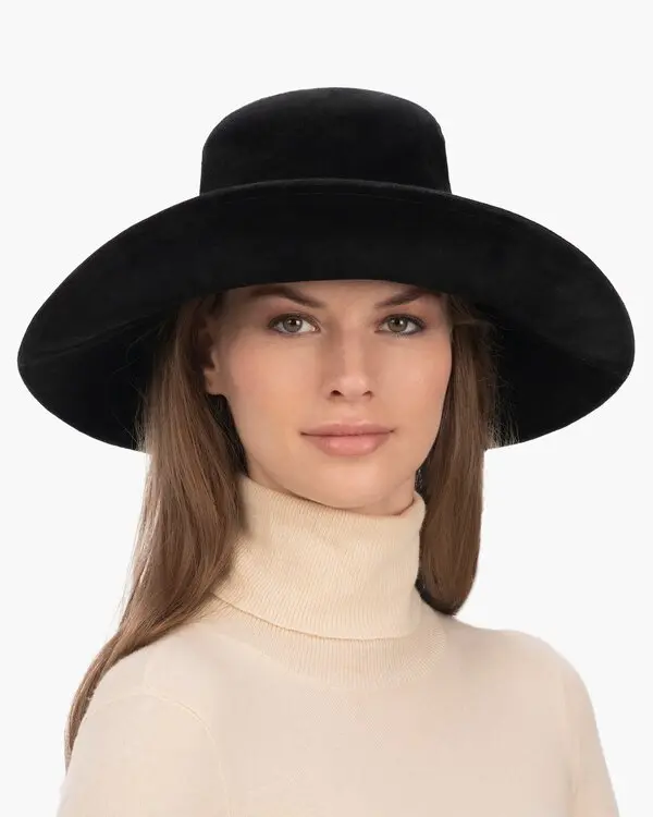 Eric Javits Water-repellent Calf Suede Floppy Hat - Tabac
