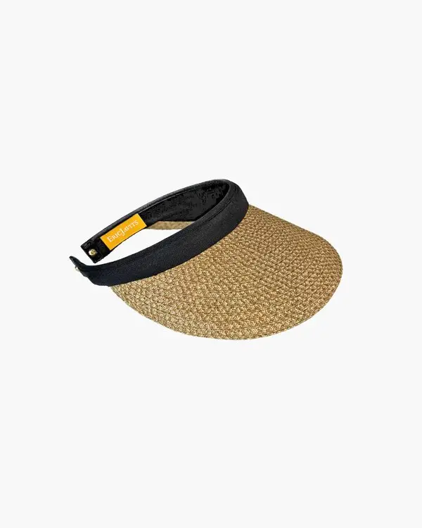 Eric Javits Structured Clip-on Visor - Gold/black