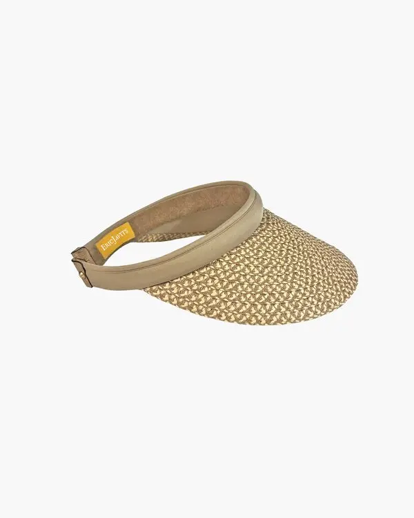 Eric Javits Structured Clip-on Visor - Peanut