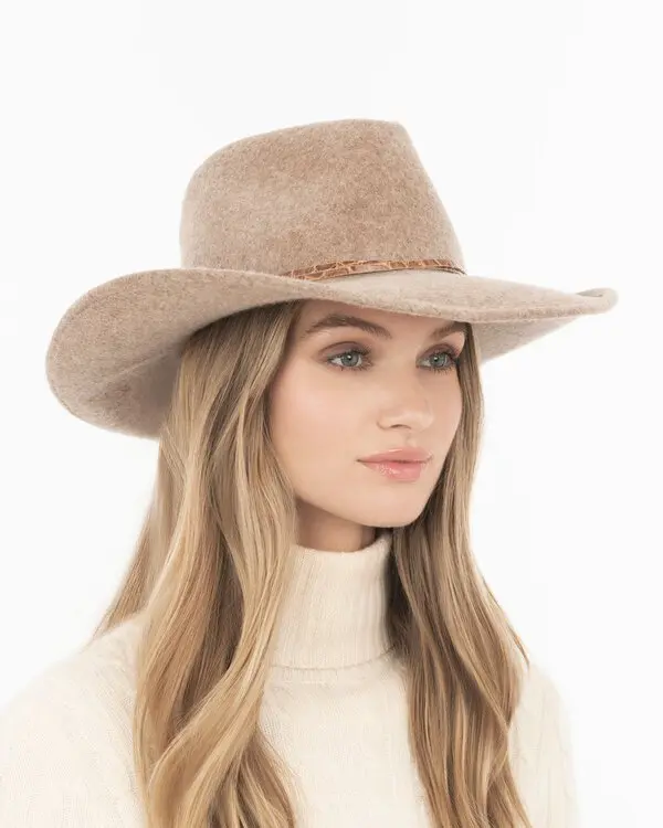 Eric Javits Wool Western Hat - Camel