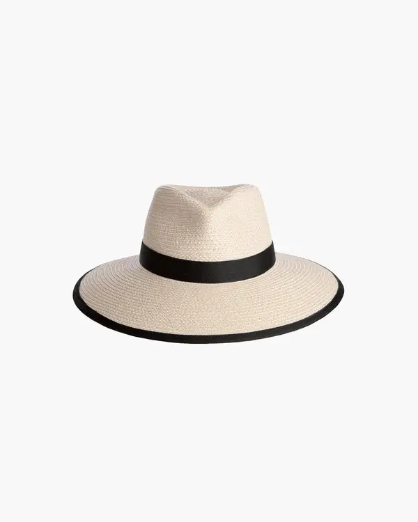 Eric Javits Suncrest Visor Hat - Cream Black