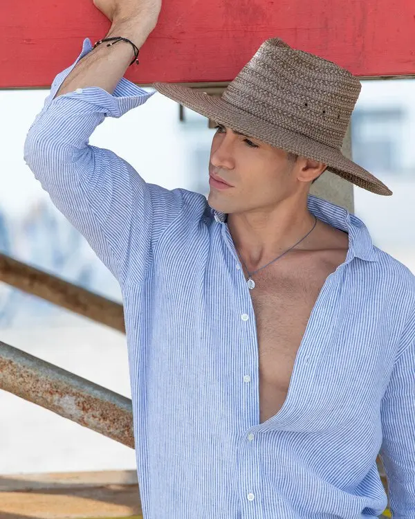 Eric Javits Mr. Sunway Squishee Straw Fedora - Black