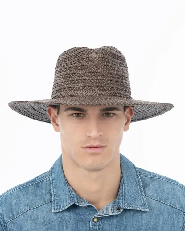 Eric Javits Mr. Sunway Squishee Straw Fedora - Black