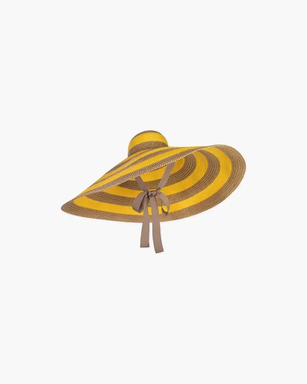 Eric Javits Gigantic Brim Sun Hat - Yellow Natural