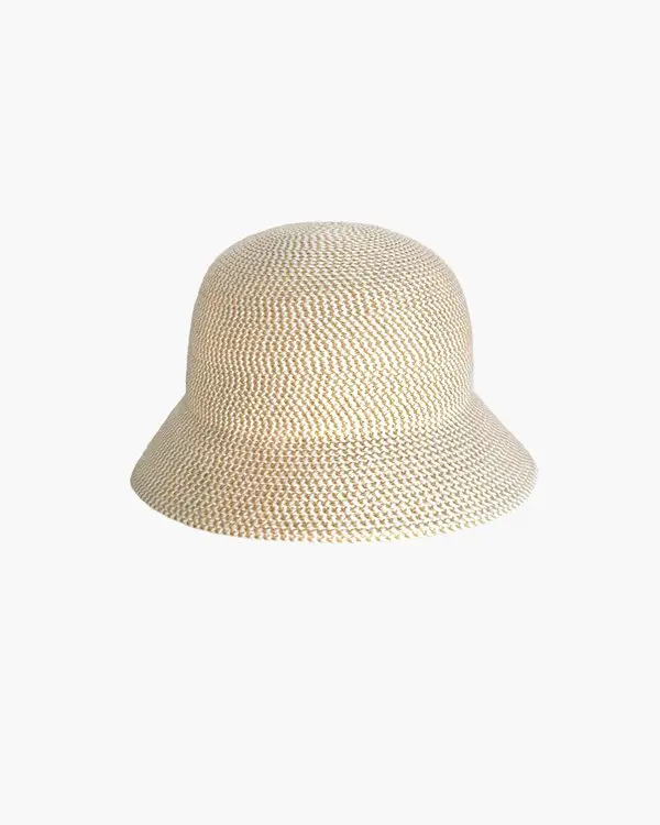Eric Javits Squishee Pith Cloche Hat - White Mix
