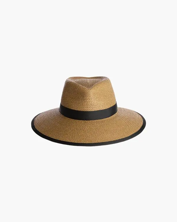 Eric Javits Suncrest Visor Fedora - Natural Black
