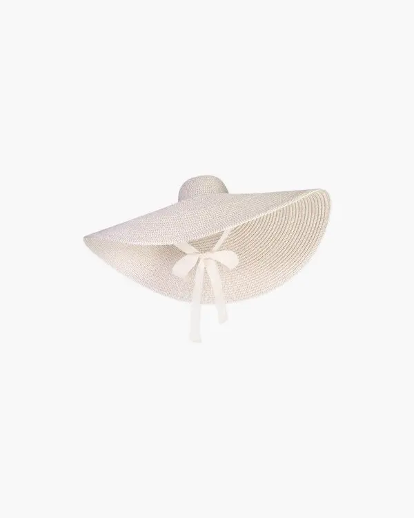 Eric Javits Oversized Sun Hat With Upf 50+ Protection - White Mix
