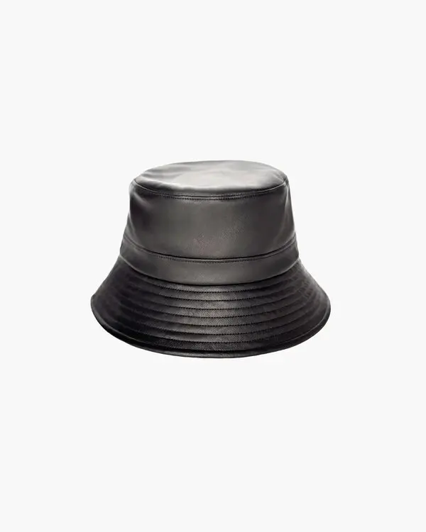 Eric Javits Leather Bucket Hat