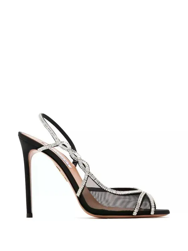 AQUAZZURA Mesh Embellished Sandals