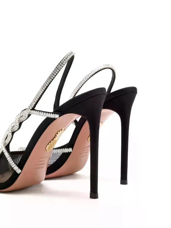 AQUAZZURA Mesh Embellished Sandals