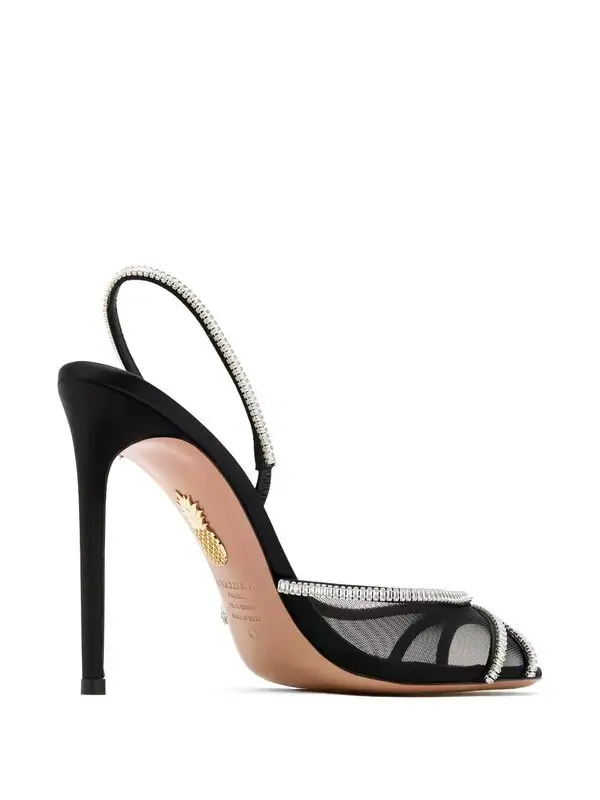 AQUAZZURA Mesh Embellished Sandals