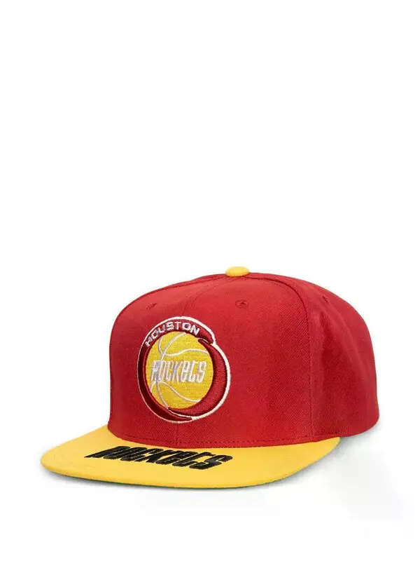 Mitchell & Ness Houston Rockets Logo Baseball Cap - Red