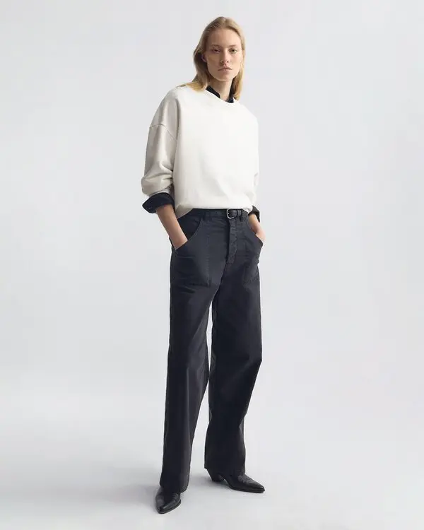 NILI LOTAN Gladys Crewneck Sweatshirt - Ecru
