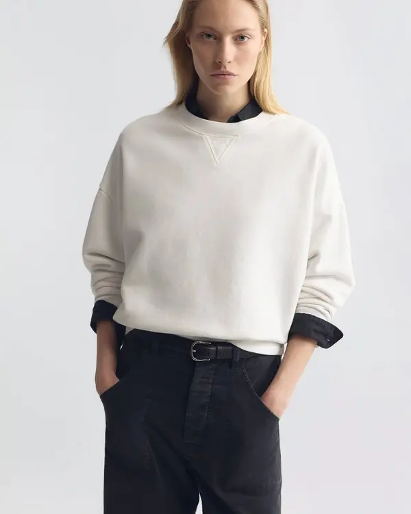 NILI LOTAN Gladys Crewneck Sweatshirt - Ecru