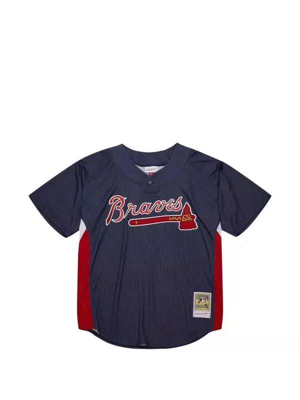Mitchell & Ness 007 Atlanta Braves Striped Top - Blue