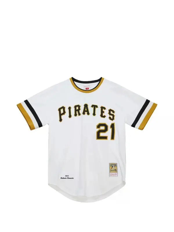 Mitchell & Ness X Mlb 1971 Pittsburgh Pirates Roberto Clemente Home Jersey T-shirt - White