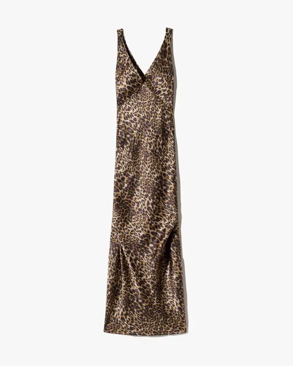 NILI LOTAN Aline Silk Gown - Leopard Print