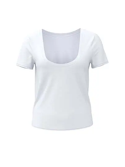 Pink Dream Jersey Scoop Tee - White,ivory