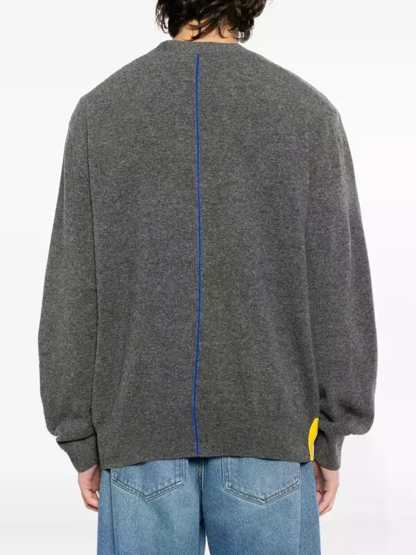 Loewe Logo-embroidered Cardigan - Grey