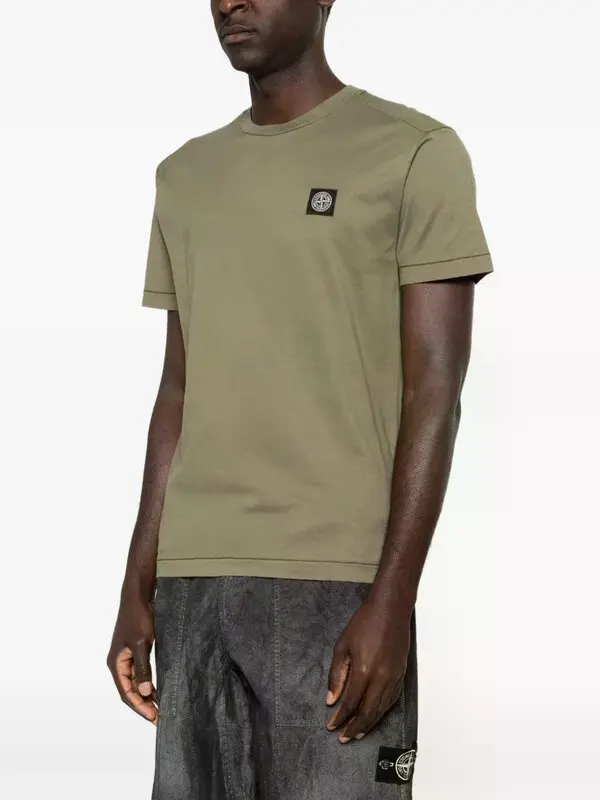 Stone Island Compass Logo-patch T-shirt - Green